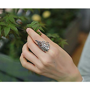 Helen de Lete Vintage Phoenix Wonder Bird 925 Sterling Silver Open Ring