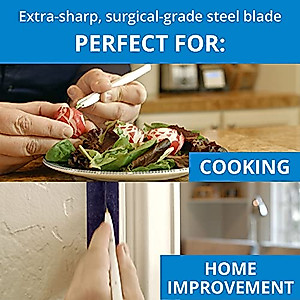 TIDI PenBlade Retractable Utility Knife, Blade Sizes 10, 11A, and 15 (Pack of 3) - Stainless Steel Hobby Knife - Durable and Food-Safe Craft Knife Set for Any DIY Project