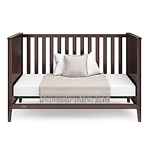 Graco Melbourne 3-in-1 Convertible Crib (Espresso) – Converts from Baby Crib to Toddler Bed and Daybed, Fits Standard Full-Size Crib Mattress, Adjustable Mattress Support Base