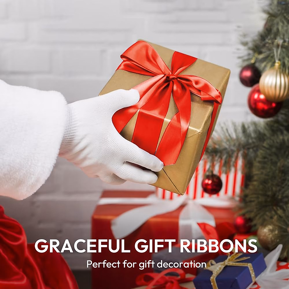 Isaspire 5/8" Width x 100 Yards Satin Ribbon, Silver Ribbon Perfect for DIY Craft, Bows, Gift Wrapping, Flower Bouquet, Valentine's Day, Christmas and Party Decoration