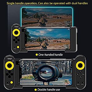 ipega PG-9167 Mobile Game Controller, With Stretchable Wireless 4.0 Smart PUBG Gamepad Controller for Samsung Galaxy S10/S10+ /S21 S22+5G/Huawei Mate40 Pro P40 P30 Android Mobile Smartphone Tablet
