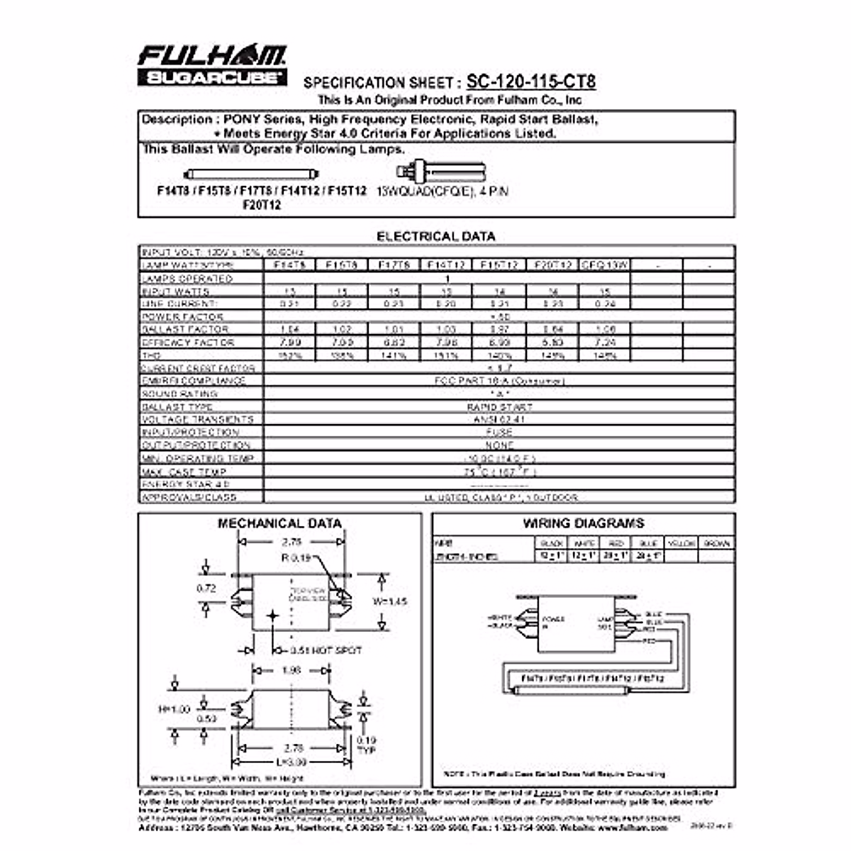 Fulham Lighting FHEM10WH FireHorse LED Mini White-High Lumen Emergency Lighting