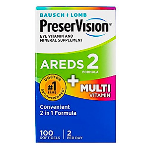 PreserVision Eye Vitamin Mineral, 100 Soft Gels (Pack of 2)