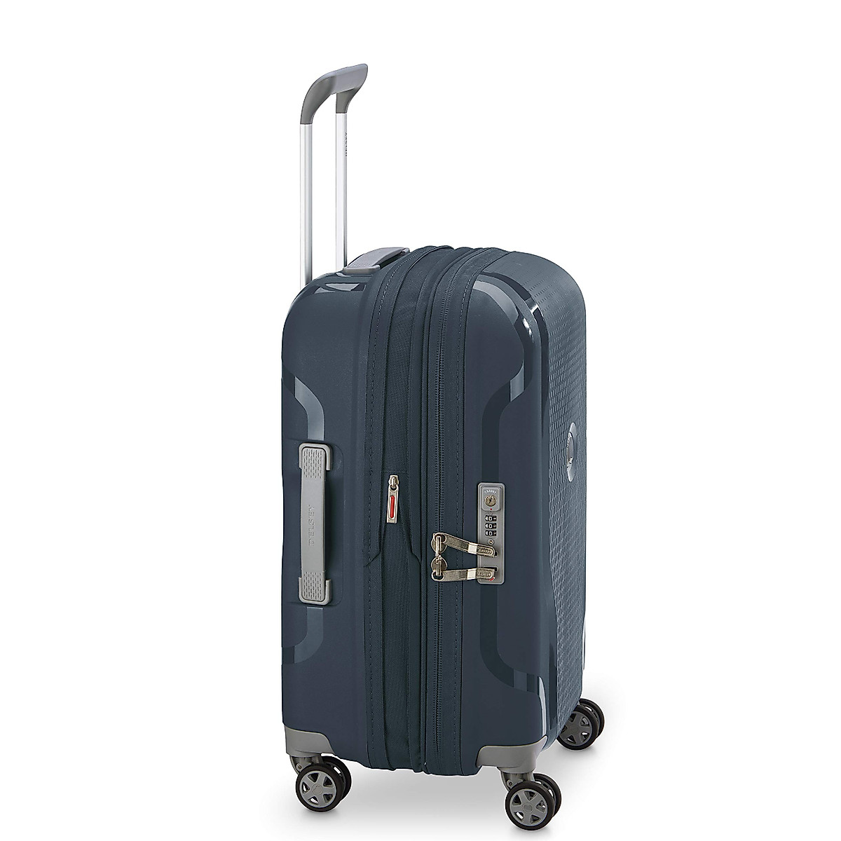 DELSEY Paris Clavel Hardside Expandable Luggage with Spinner Wheels, Blue Jean, Carry-On 19 Inch
