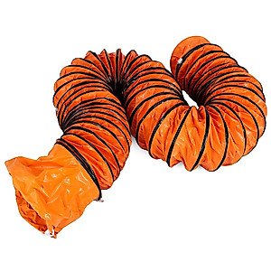 VEVOR Utility Blower 12 inch Ventilator Blower 2800RPM Extractor Fan Blower Portable Industrial High Velocity Blower with 10 m Flexible PVC Ducting(with 10m Hose)