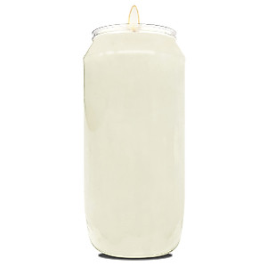 Hyoola 7 Day White Prayer Candles, 6 Pack - 6" Tall Pillar Candles for Religious, Memorial, Party Decor, Vigil and Emergency Use - Vegetable Oil Wax in Plastic Jar Container