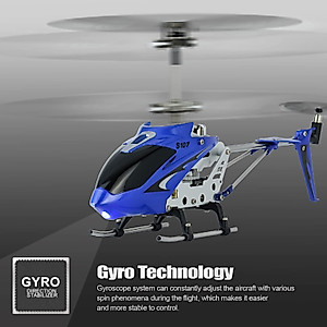 Cheerwing S107/S107G Phantom 3CH 3.5 Channel Mini RC Helicopter with Gyro Blue