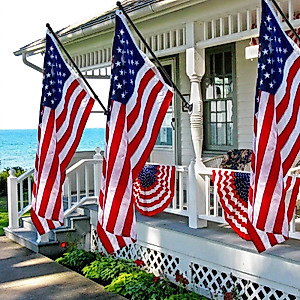 YeYeBest Flag Pole, 6 FT-2PACK Flag Pole Kit for House, 2 No-Tangle Rings Clips, Flag Holder Bracket, Stainless Steel, Black