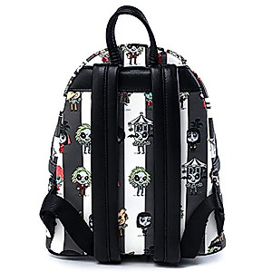 Loungefly Beetlejuice Chibi All Over Print Womens Double Strap Shoulder Bag Purse