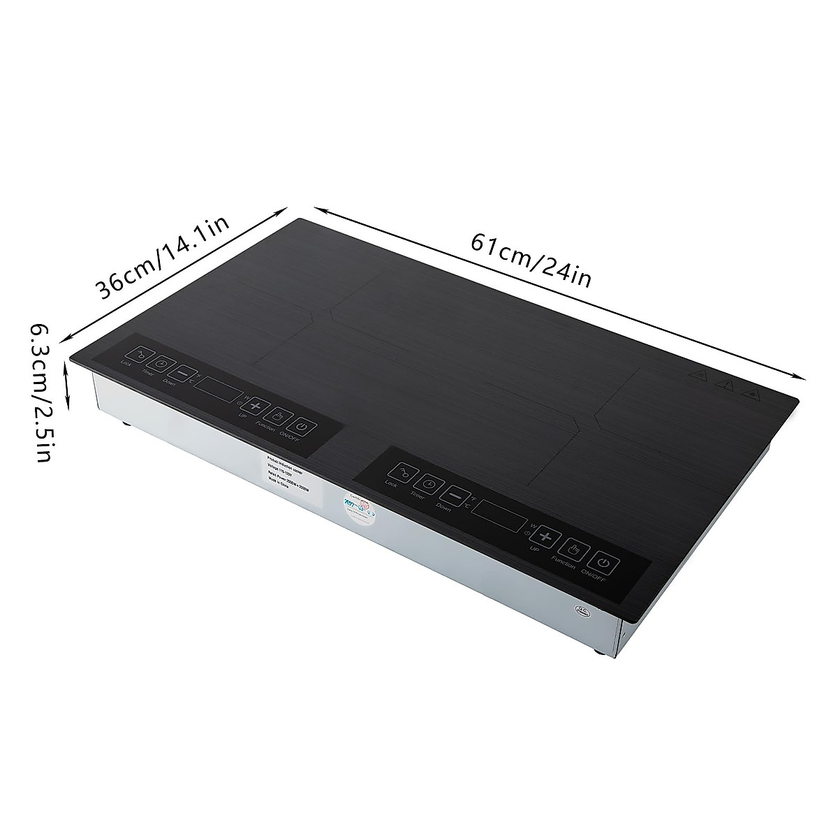YIYIONCE Double Induction Cooktop 24 In Portable Electric Cooktop 2 Burner 2KW Dual Induction Cooker with LED Touch Screen & 9 Temperature Fast Heating Induction Burner for Kitchen Home Use | US STOCK