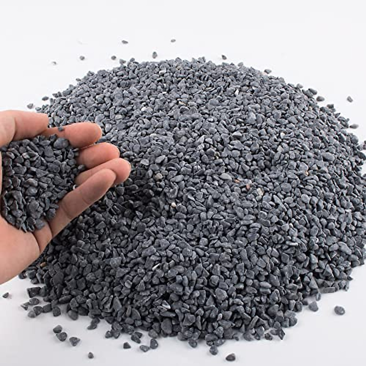 Avalution3 6-9 mm Natural Black Gravel 3LB, Polished Stone Succulent Plant Bonsai Stone DIY Plant Rock for Garden Outdoor & Indoor Vase Gravel Aquarium Fish Tank Fairy Gardening Filling Decoration