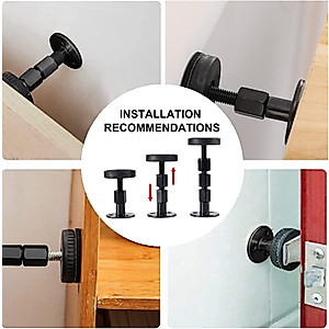 NatureMan 2 Pieces of Black Adjustable Threaded Bed Frame Anti-Shake Tool, Headboard Stoppers，Bed stoppers ，Wall Bed headboard Anti-Shake Fixer to Prevent loosening, Easy to Install (1.1-2.5 inches)