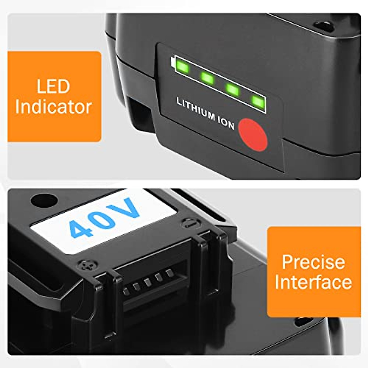 Fayeey 3.5Ah Replacement for Black and Decker 40V Lithium Battery LBX36 Compatible with Black and Decker 36V/40V Max Cordless Power Tools LBX2040 LBXR36 LBXR2036 LST540 LCS1240 LBX1540 LST136W