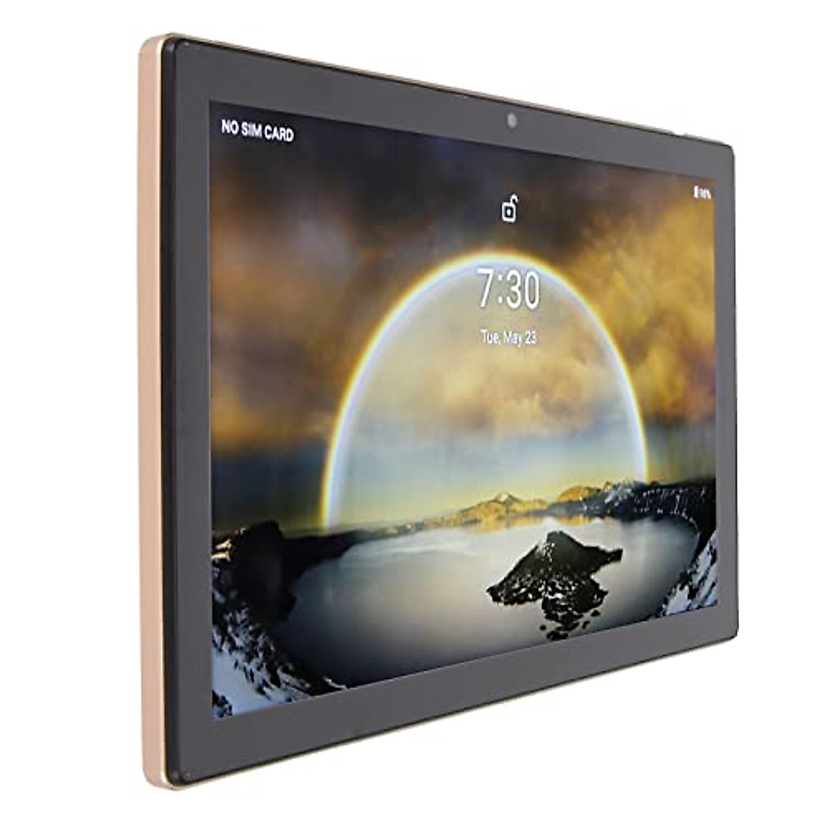 Airshi Gaming Tablet, US Plug 100‑240V 6GB RAM 256GB ROM Octa Core CPU 10.1 Inch FHD Office Tablet for School (Gold)
