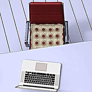 Inflatable seat Cushions,air Cushion,air Cushion seat,sit Cushion,with air Vent, can be a Small Amount of air or Water, Very Suitable for Office Chair and Wheelchair use(Grey19inch)