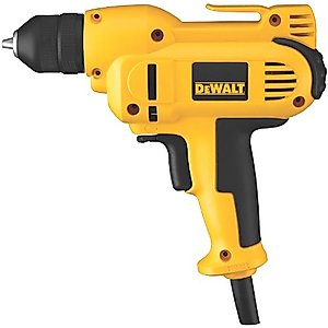 DEWALT Drill, 8.0-Amp, 3/8-Inch, heavyduty Variable Speed Trigger, Mid-Handle Grip for Comfort, Corded (DWD115K ),Yellow