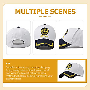 LUOZZY Captain Hat & First Mate Hat Boating Baseball Cap Marine Sailor Navy Hats Sunshade Baseball Hats Adjustable Captain Hats for Men