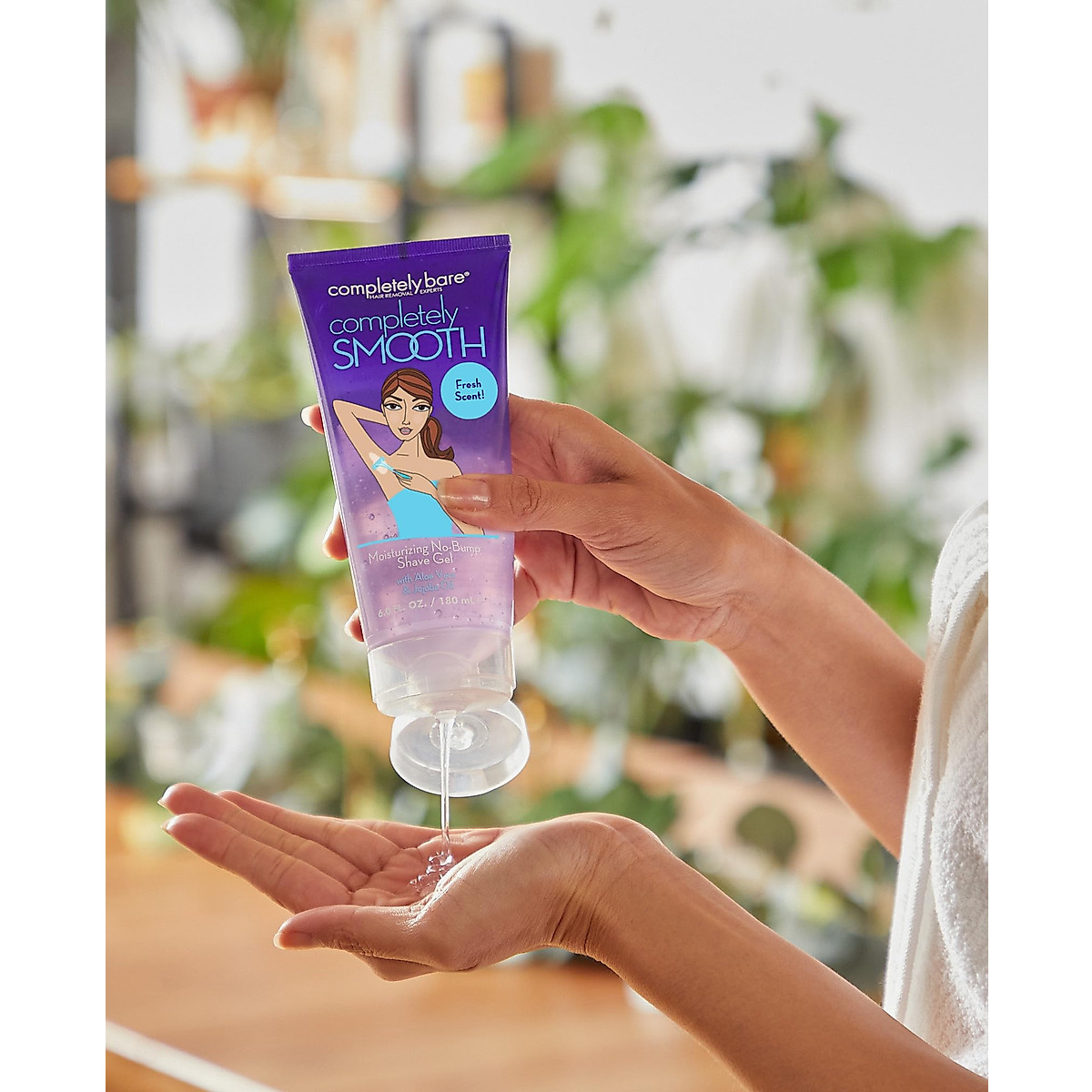 completely bare completely SMOOTH Moisturizing No-Bump Shave Gel - Hydrating Aloe Vera & Jojoba Oil