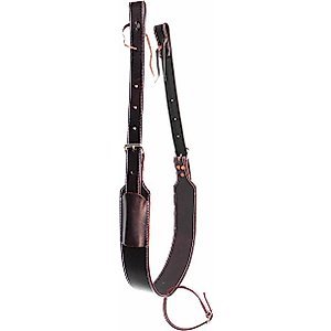 SHOWMEN CRAFT Horse Handcrafted Plain Oiled Brown Leather Back Cinch Rear Flank Saddle Cinch Girth with Billets