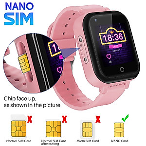 Beacon Pet Kids Smart Watches Boys Girls Ages 3-15 Kids GPS Tracker Waterproof 1.4 Big Touchscreen Watch with SOS Two Way Call Video Chat Birthday for Boys Girls