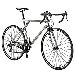 EUROBIKE Road Bike, XC560 700C Road Bikes for Men, 21 Speeds,Lightweight Bicycle, Mens Road Bicycle, Commuter Bike (Silver)