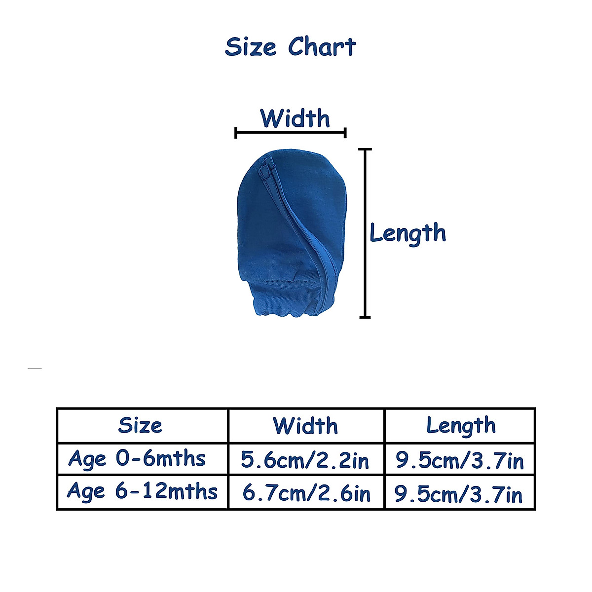 Bamboo Baby Mittens for Eczema, 0-6 Months, Baby Gloves for Dry Skin, Overnight Moisturizing Gloves, 3 Pairs