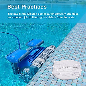 Apopip 99954305-R1 Filter Bag 70 Micron Replacement for Dolphin - Maytronic Dolphin Parts Deluxe 4, Deluxe 5, DX6 Pool Cleaner Filter Bag