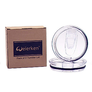 Weierken 30 oz Tumbler Replacement Lids, 2 SPILL PROOF - Sliding Lids for Yeti & Old NO LEAK & Splash Proof & Sealed Replacement with an Inside Diameter of 3.7-3.74 Inches(30oz 2pack)