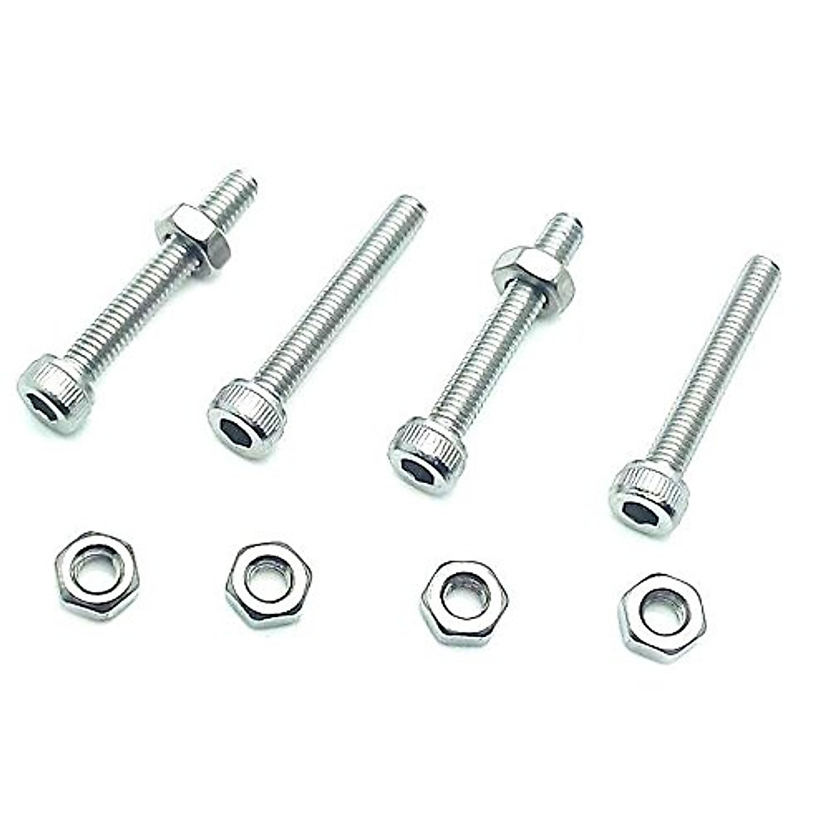 50pcs M3 x 20mm Hex Socket Screw Bolt Knurling DIN912 Stainless Steel Nut