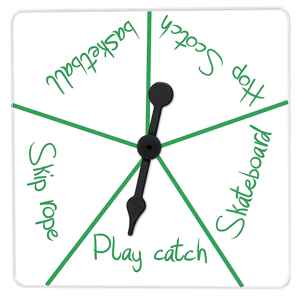 Learning Advantage Transparent Spinners - Set of 5 - Math Game Spinner - Dry Erase Surface for Multiple Uses