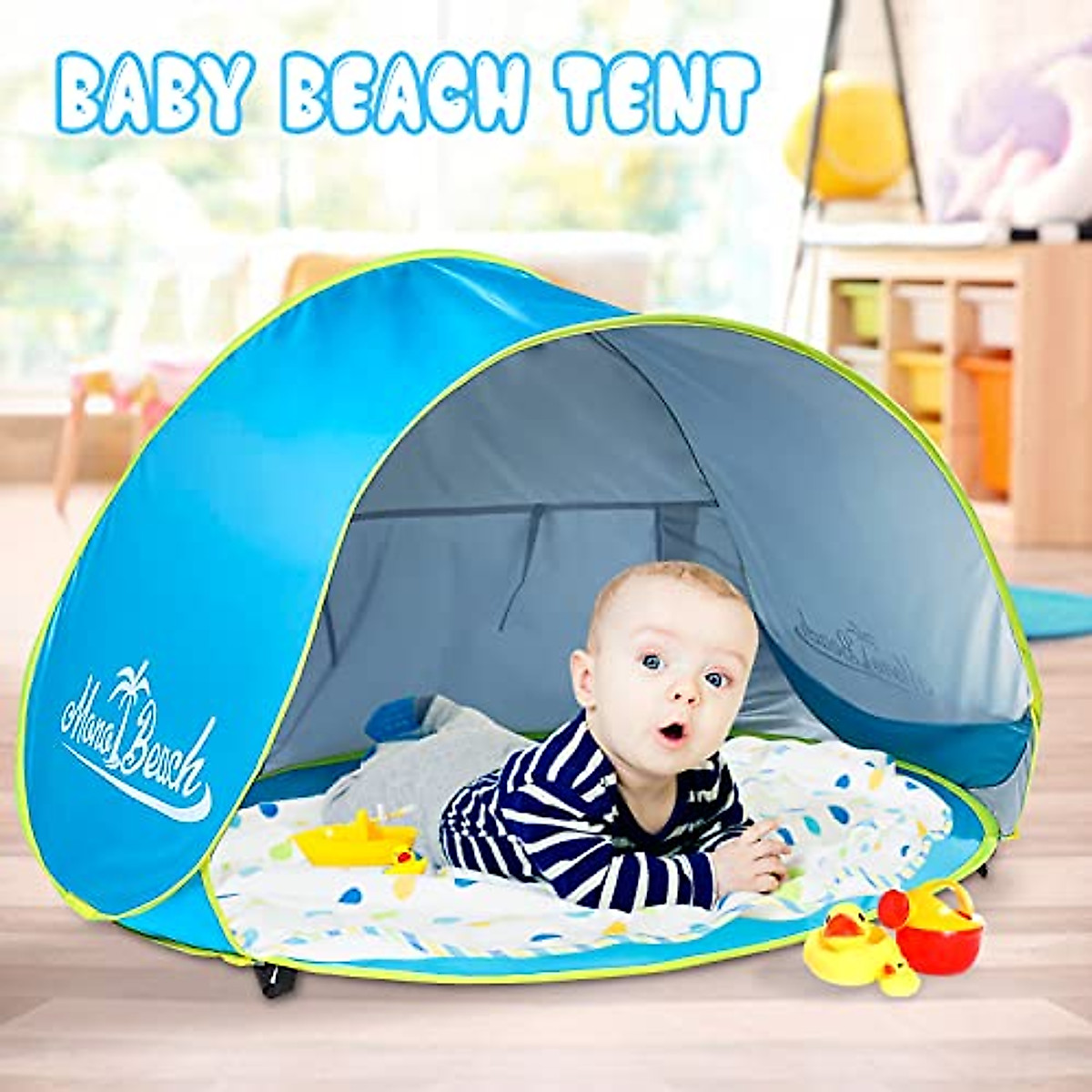 Monobeach Baby Beach Tent Pop Up Portable Shade Pool UV Protection Sun Shelter for Infant