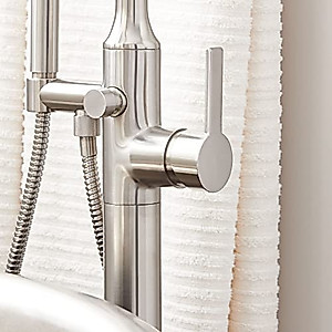 Signature Hardware 951348-LV Lentz Floor Mounted Tub Filler Faucet - Includes Hand Shower