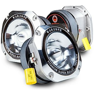 Gravity 2X WZ50TW 1500W Heavy Duty Titanium Super Tweeter Loud Speaker 4-Ohms - Pair (2 Pieces) for Car, Van, ATV, Motorcycle, and Competition
