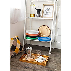 Woiida 12 Inch Large Ceramic Saucer - Ceramic Drainage Tray for Plant Pot (Matte White)