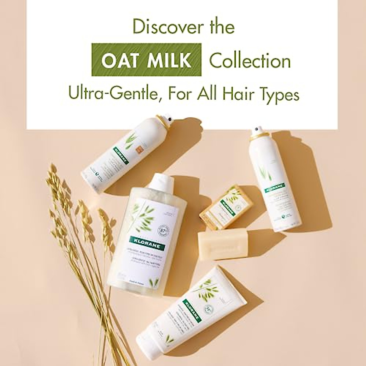 Klorane Ultra-Gentle Conditioner with Oat Milk, Sulfate-Free, Dermatologist and Pediatric Tested, Hypoallergenic, Vegan, Plant-based, Biodegradable 6.7 Fl Oz (Pack of 1)