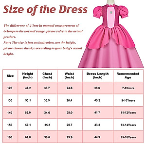 PENDELY Princess Costume,Princess Dress Halloween Party Cosplay,Princess Outfit with Accessories
