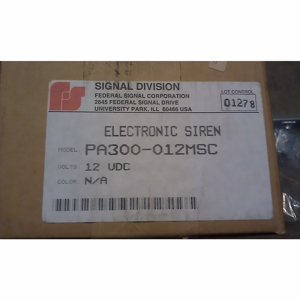 Federal Signal Electronic Siren, 11 to 15 VDC