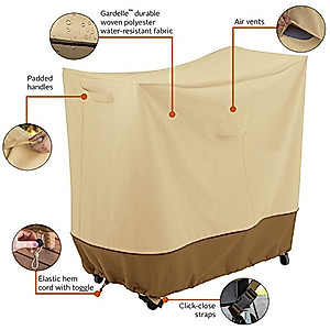 Classic Accessories Veranda Water-Resistant 40 Inch Double Handle Bar Cart Cover, Patio Furniture Covers