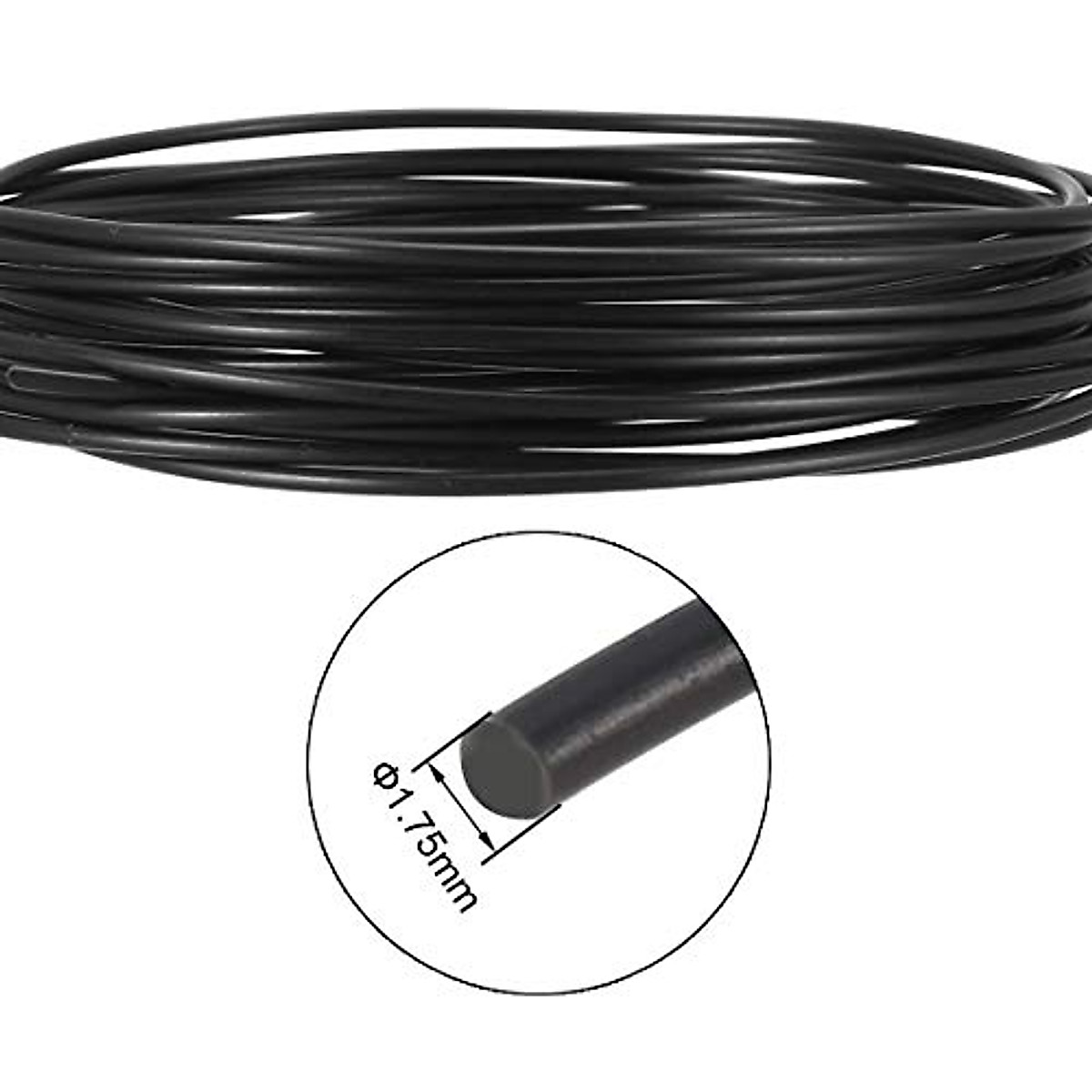 uxcell 3D Pen Filament Refills,16Ft,1.75mm PCL Filament Refills,Dimensional Accuracy +/- 0.02mm,for 3D Printer,Black