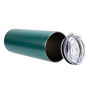 Elanze Designs Bumble Bee Hive Honeycomb Wrap-Around Design 20 Ounce Insulated Stainless Steel Coffee Travel Tumbler Mug Cup, Slide Top Lid & Reusable Straw, Turquoise Blue Glitter