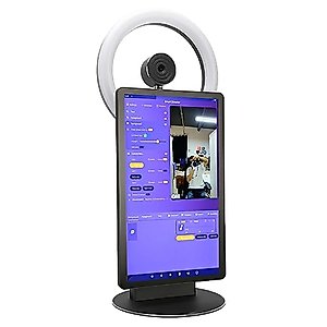 All in One Live Video Streaming Equipment for YouTube, for Instagram, for Tiktok Live Broadcast, 15.6 inch, for Android 11.0, WiFi 6, Bluetooth 5.0, Fill Light (US Plug)