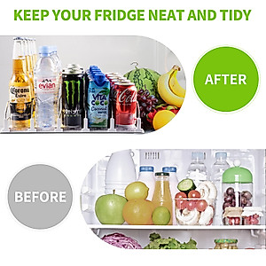 Drink Organizer for Fridge, Upgraded Soda Can Dispenser for Refrigerator with Fixed Clip, Automatic Fridge Drink Dispenser Holds up to 25 Cans, 5 Row