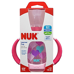 NUK Learner Cup with Silicone Spout, Assorted Colors 1 ea (Pack of 4)