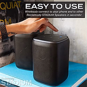 Rocksteady Stadium Portable Bluetooth Speakers - Wirelessly Connectible (4 Speakers) - Works Indoors and Outdoors - Up to 100 Foot Connection Range - Up to 16 Hour Battery Life