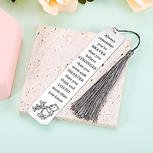 Inspirational 2023 Graduation Gifts for Women Men Bookmark with Tassel Christmas Birthday Gift for Son Daughter Wife Husband BFF Encouragement Gift for Teen Boys Girls Book Mark for BookLover Bookworm