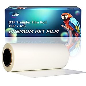 Enlite 11.8" x 328ft DTF Transfer Film Roll, DTF Film for Direct to Film Transfer Printers with Single-Side Water-Based Coating, High Ink Receptivity and Stability, used for A3 DTF Printer