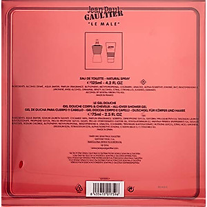 Jean Paul Gaultier Le Male 2 Pc. Gift Set for Men | Edt 4.2 Oz + All Over S/g 2.5 Oz for Men By 4.2 Fl Oz