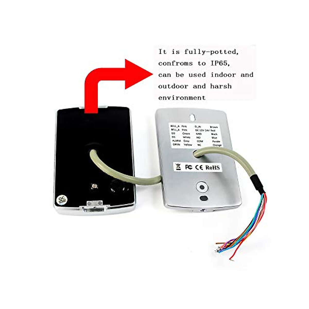 Retekess T-AC04 Garage Keyless Entry Pad,Access Control Keypad,Door Keypad,Wiegand 26 PIN Code RFID Keypad,IP68 Waterproof,2000 Users