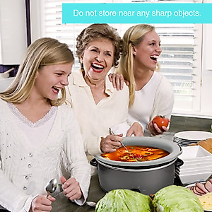ChefAid Slow Cooker Liners, 100% Silicone Reusable Crock Pot Insert Accessories for 6-8 Oval or Round Quart Slow Cookers, Food Safe & Dishwasher Safe (Grey-Mint)