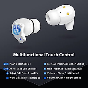 TITACUTE Wireless Earbuds Bluetooth Headphone for iPhone 13 Pro Max 14 12 11 XR Samsung S22 Ultra S21 S20 Galaxy Z Flip 4 A53 A13 Google Pixel 6 7 Android in-Ear Headset Noise Canceling USB C Earphone